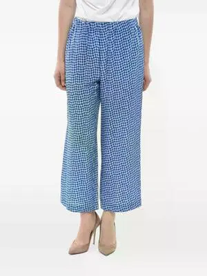 Marni Checked Silk Trousers