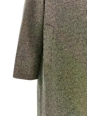 Harris Wharf London Houndstooth-pattern Single-breasted Coat - Brown