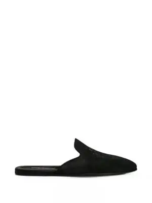 Dolce & Gabbana Calfskin Slippers - Black