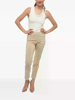 Avenue Montaigne Cuffed-hem Slim-fit Trousers