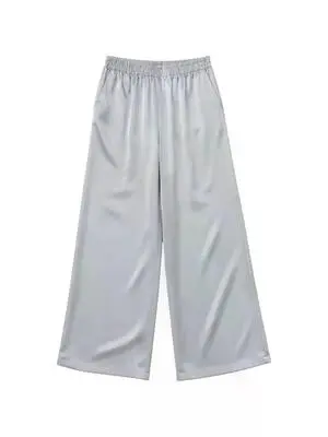 Eleventy Elasticated Waistband Wide Leg Trousers - Grey