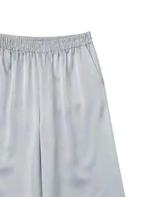 Eleventy Elasticated Waistband Wide Leg Trousers - Grey