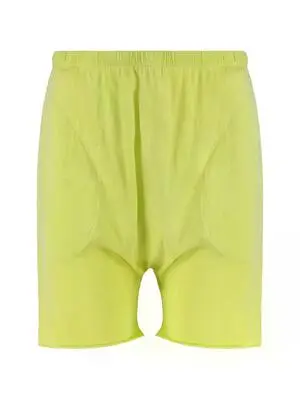 The Great. Raw-edge Cotton Shorts - Yellow