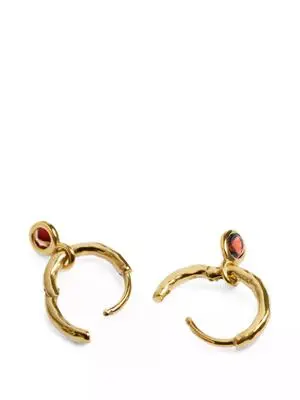 Monica Vinader Gemstone-pendant Hoop Earrings