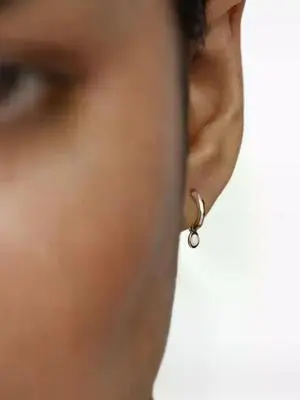 Monica Vinader Moonstone-charm Hoop Earrings - Silver