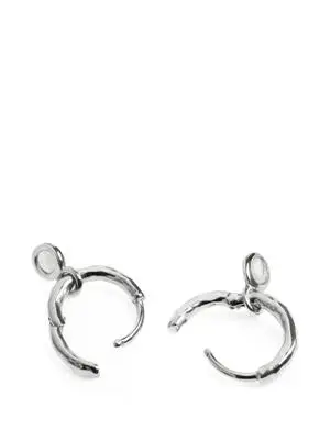Monica Vinader Moonstone-charm Hoop Earrings