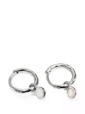 Monica Vinader Moonstone-charm Hoop Earrings