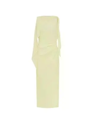 Anna Quan Elissa Draped Maxi Dress - Yellow