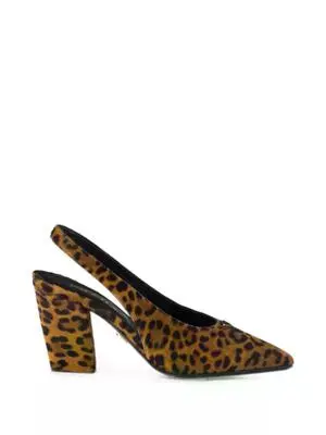 Prada Printed Leather Slingback Pumps