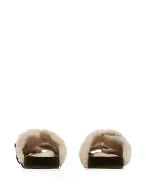 Burberry Check Shearling Urchin Sandals