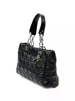 Dior Cannage Soft Tote Bag - Black