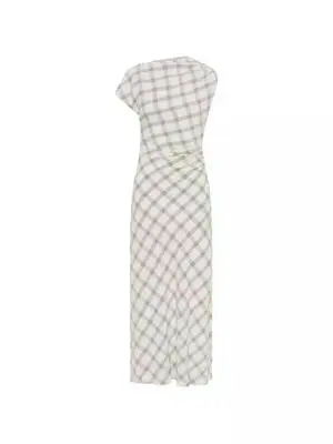 Anna Quan Charlie Checked Midi Dress - Neutrals