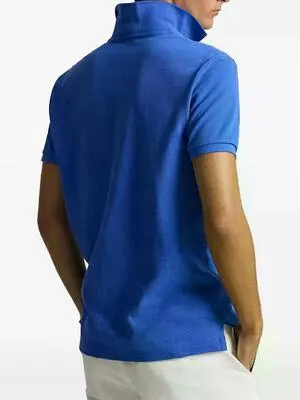 Polo Ralph Lauren Logo-embroidered Piqué-knit Polo Shirt - Blue