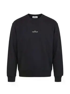 Stone Island Logo-print Sweatshirt - Black