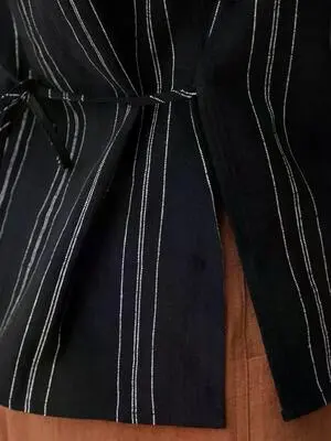 BENETTON Striped Tie-fastening Top
