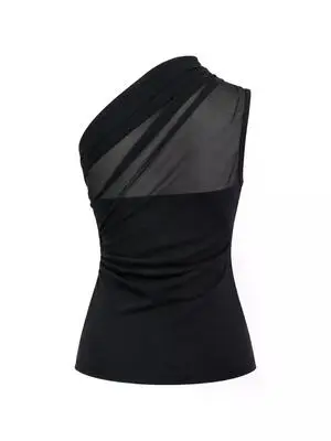MARCELLA Azur One-shoulder Draped Top