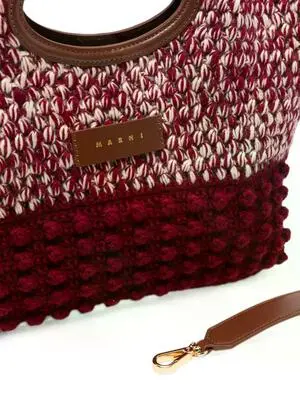 Marni Crochet-knit Logo-patch Tote Bag