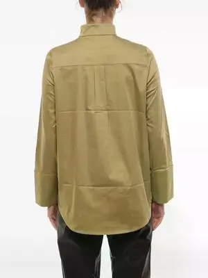 NOTES DU NORD Hidden-placket Side-slit Cotton Shirt