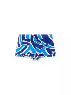 Emilio Pucci Labirinto Iride-print Ruffled Shorts