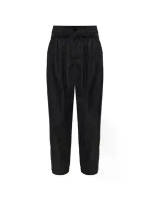Isabel Marant Étoile Mayera Pinstripe Wool Trousers - Black