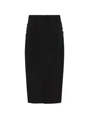 Max Mara Draped Pencil Midi Skirt - Black