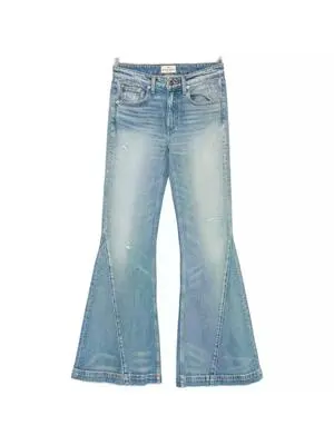ANTIK DENIM Faded Flared-leg Jeans - Blue