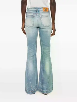 ANTIK DENIM Faded Flared-leg Jeans