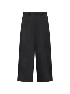 La DoubleJ Pleated Straight-leg Trousers - Black