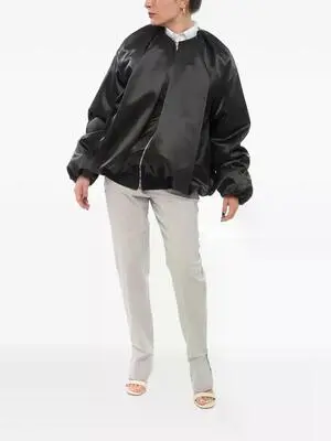 We11Done Draped Satin Bomber Jacket