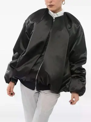 We11Done Draped Satin Bomber Jacket