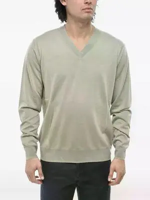 PAOLO PECORA V-neck Sweater - Green