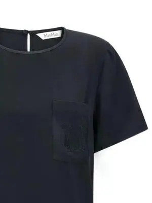 Max Mara Logo-embroidered Silk T-shirt