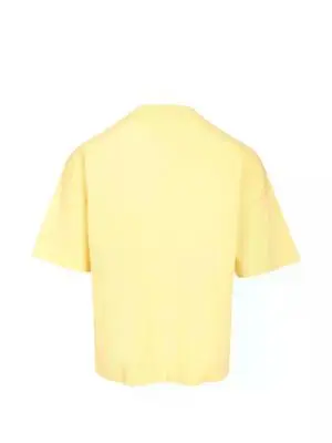 Palm Angels Logo-print Drop-shoulder T-shirt - Yellow