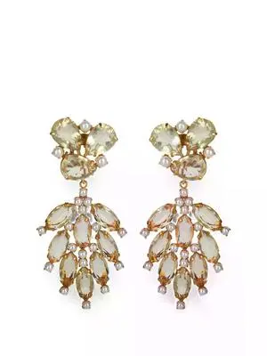 BOUNKIT JEWELRY Adeline Leaf-shaped Earrings - Gold