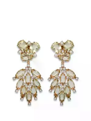 BOUNKIT JEWELRY Adeline Leaf-shaped Earrings - Gold
