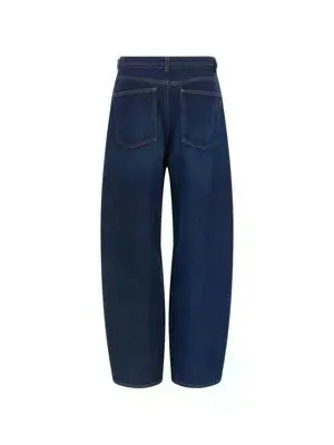 TWINSET Belted Barrel-leg Tapered Jeans