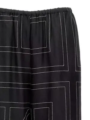 TOTEME Embroidered Silk Trousers