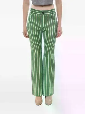 Marni Striped-pattern Five-pocket Trousers - Green