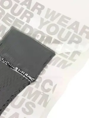 Comme Des Garçons Logo-detail Ribbed Socks - Black