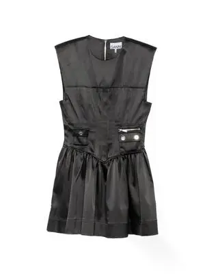 GANNI Corset-style Mini Dress - Black