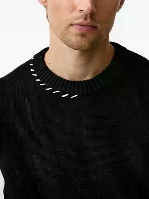 Karl Lagerfeld Logo-print Whipstitch-trim Sweater