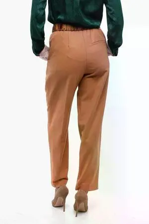 FORTE_FORTE Elastic-waistband Zip-fastening Trousers