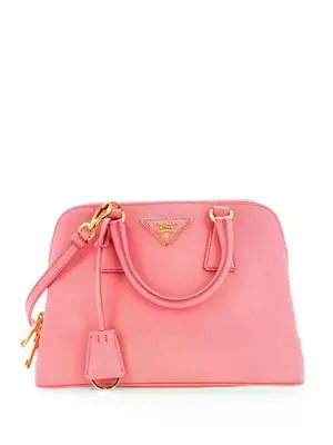 Prada Promenade Bag Saffiano Leather Small Satchel - Pink