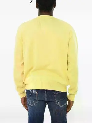 Dsquared2 Logo-embroidered Crew-neck Sweater - Yellow