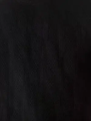 MAUVAIS Cable-knit Textured T-shirt - Black