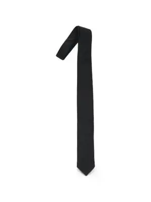 Corneliani Silk Pointed-tip Tie - Black