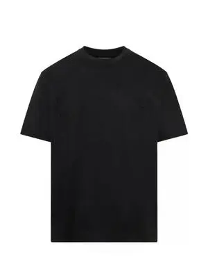 WOOYOUNGMI Flower-print Logo-patch T-shirt - Black