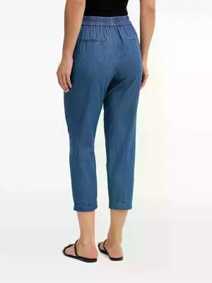 BENETTON Elasticated-waistband Cropped Trousers