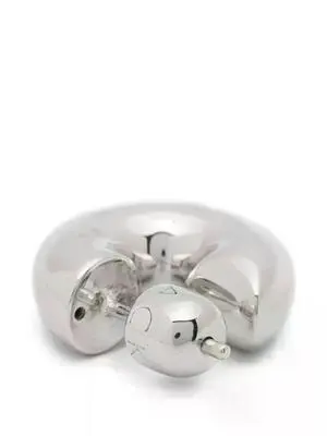 MARIA BLACK Medium Prima Hoop Earring - Silver