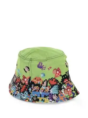 Dsquared2 Logo-embroidered Pixel-print Bucket Hat